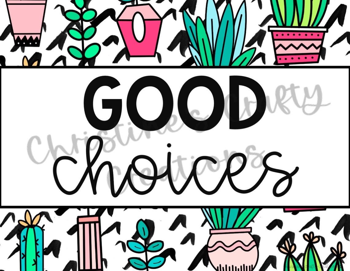 Cactus Behavior Chart L Editable Clip Chart - Etsy