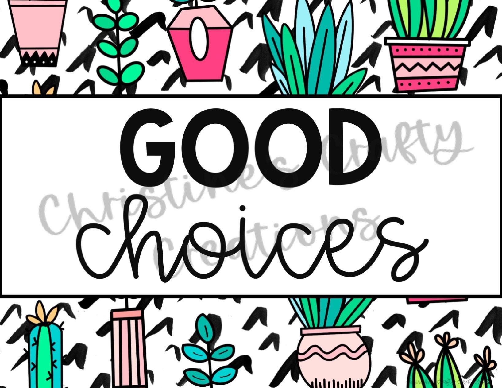 Cactus Behavior Chart L Editable Clip Chart - Etsy