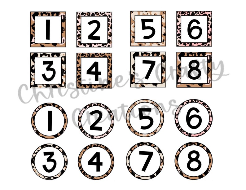 Leopard Book Box Labels L Editable - Etsy