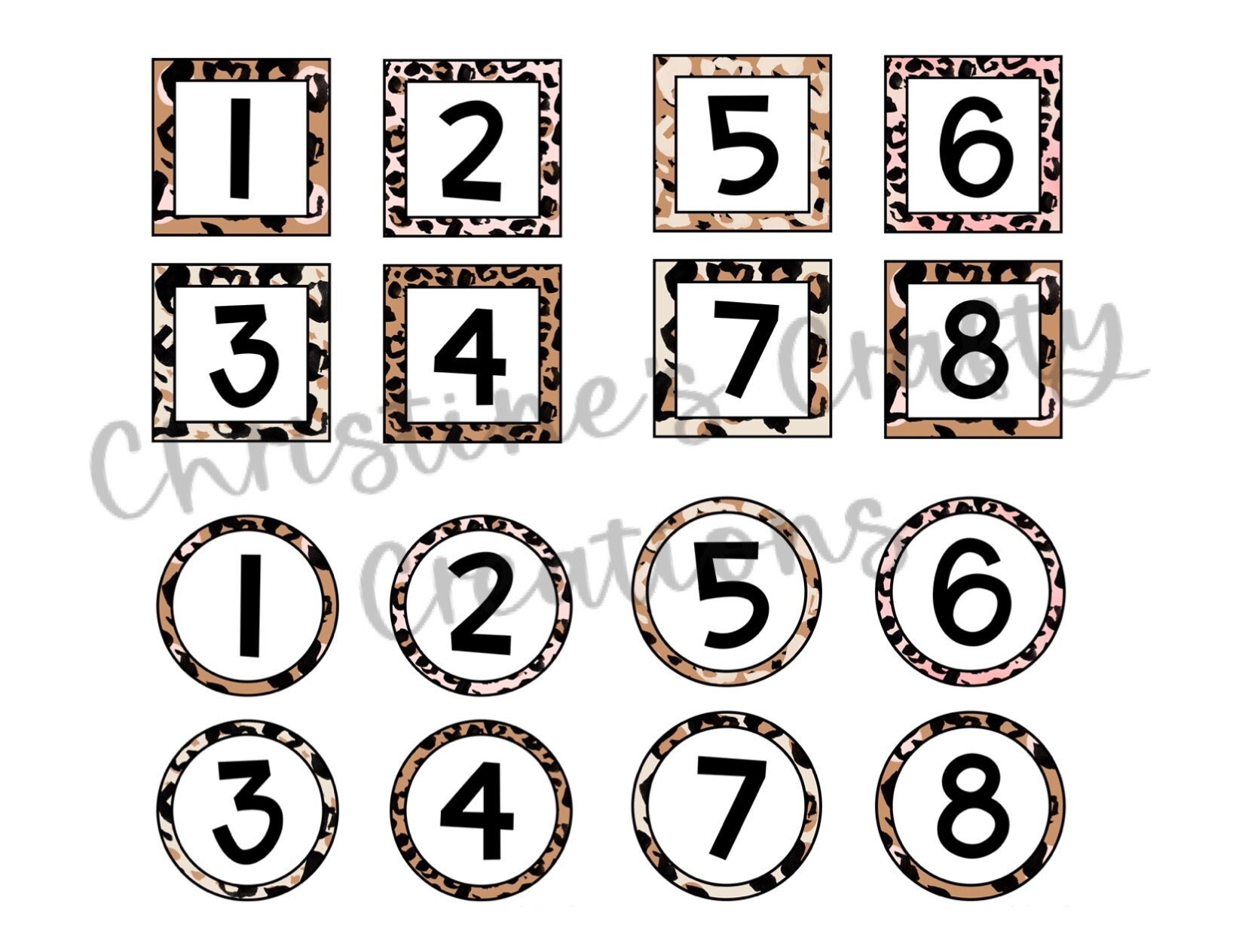 Leopard Book Box Labels L Editable - Etsy