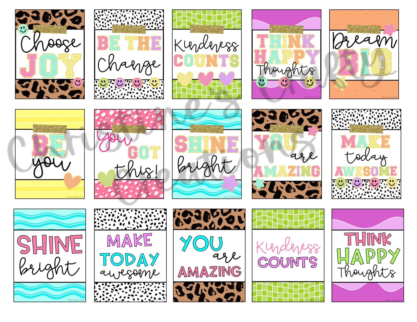 Groovy Leopard and Dalmatian Motivational Posters - Etsy
