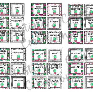 Cactus Supply Labels L Editable - Etsy