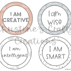 BOHO Affirmation Circles L Affirmation Mirror - Etsy