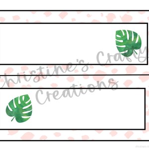 Tropical Leaves Name Tags L Editable - Etsy