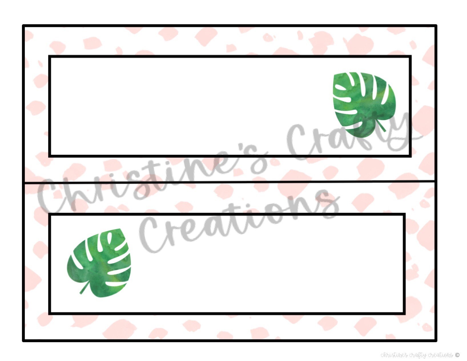 Tropical Leaves Name Tags L Editable - Etsy