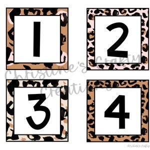 Leopard Book Box Labels L Editable - Etsy