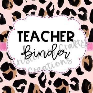 Leopard Binder Covers and Spines L Editable - Etsy