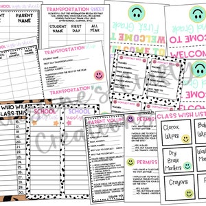 Groovy Leopard and Dalmatian Meet the Teacher Packet L Editable Forms ...