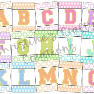 Retro Daisy Alphabet Posters - Etsy