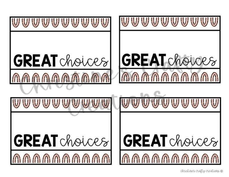 Leopard Punch Cards L Editable - Etsy