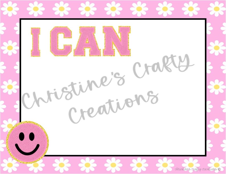 Retro Daisy Learning Targets L Editable - Etsy