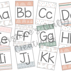 BOHO Alphabet Posters - Etsy