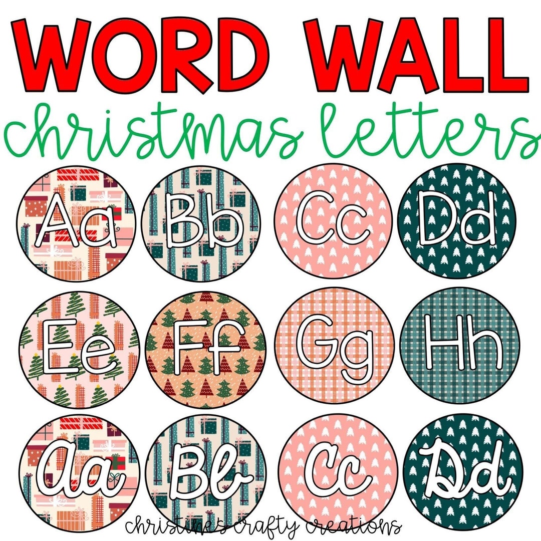 Christmas Word Wall Letters - Etsy