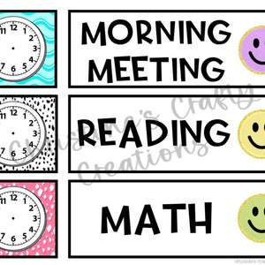 Groovy Leopard and Dalmatian Daily Schedule L Editable - Etsy