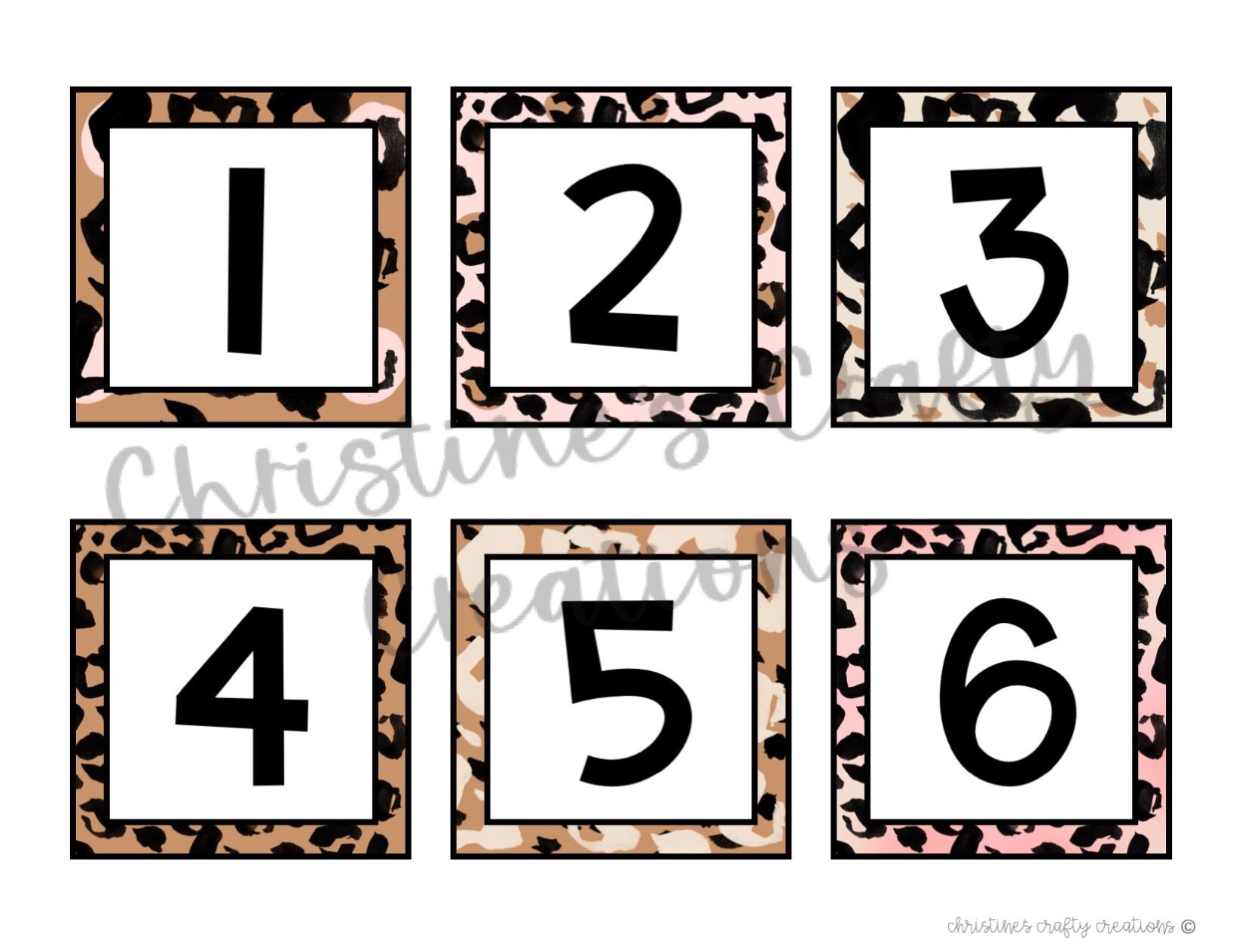 Leopard Book Box Labels L Editable - Etsy
