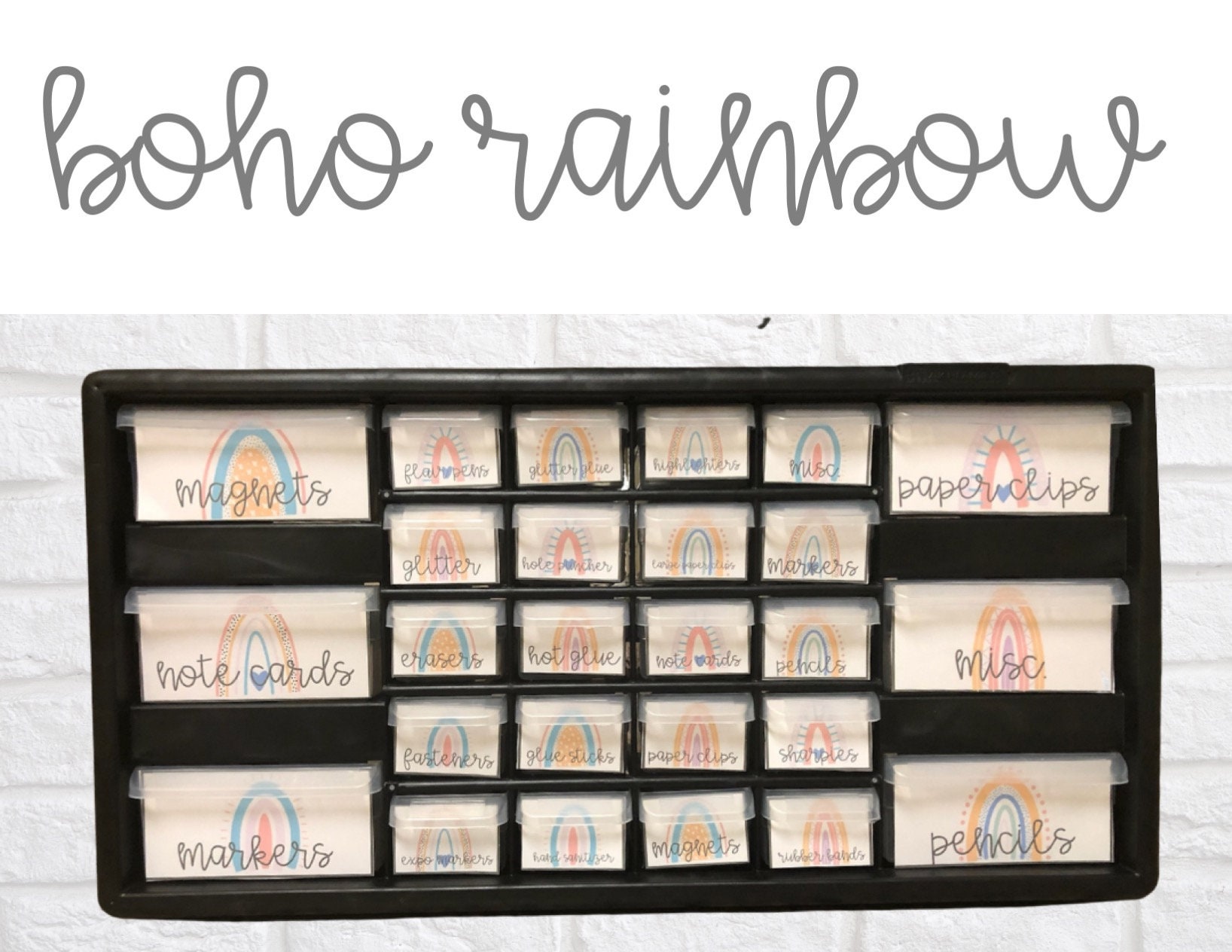 BOHO Teacher Toolbox Labels L Editable - Etsy