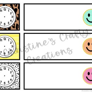 Groovy Leopard and Dalmatian Daily Schedule L Editable - Etsy