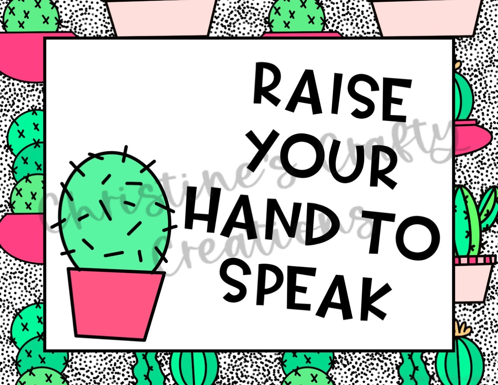 Cactus Classroom Rules Posters L Editable - Etsy