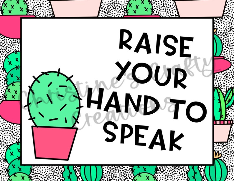 Cactus Classroom Rules Posters L Editable - Etsy Canada