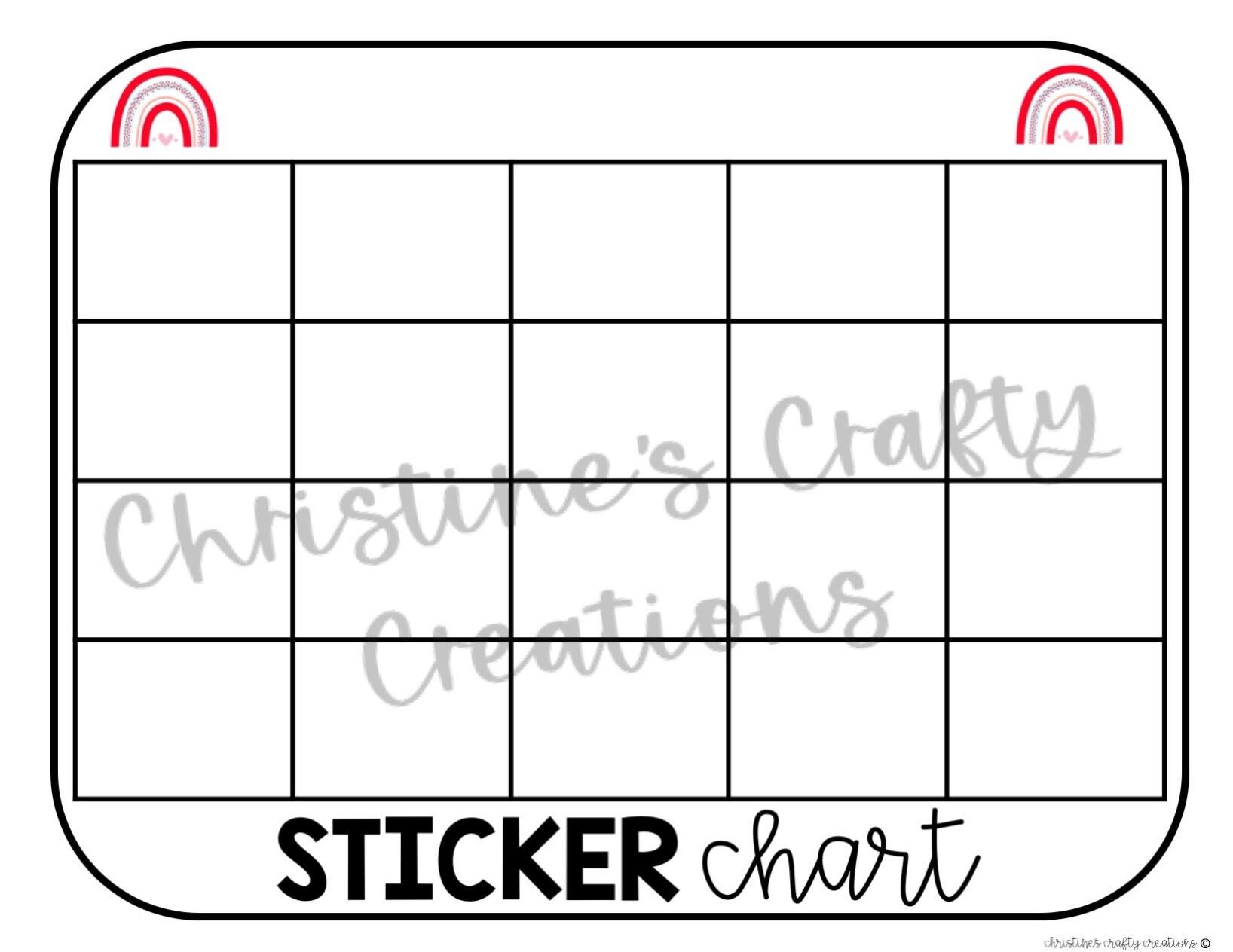 Valentine's Day Sticker Chart L Editable - Etsy