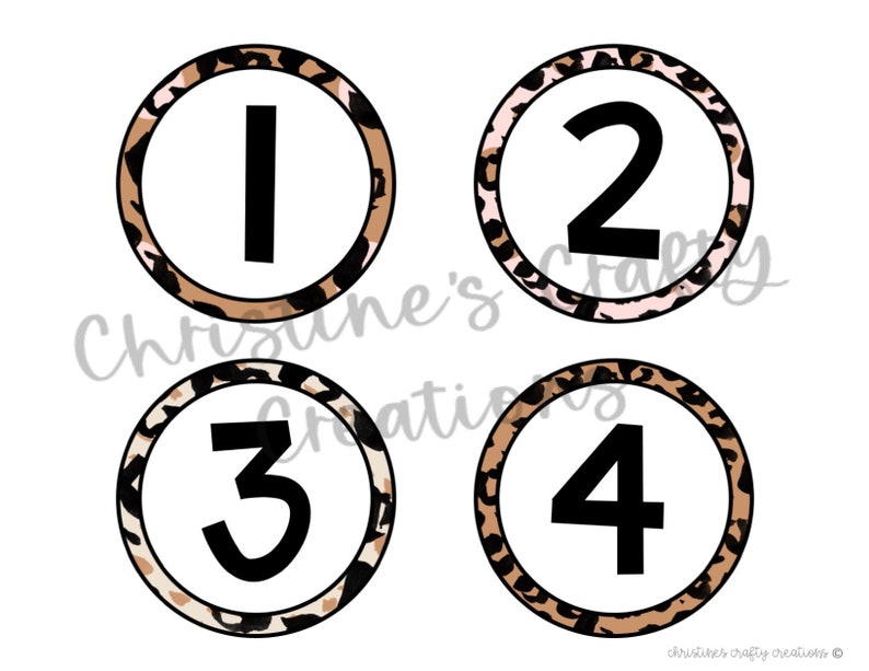 Leopard Book Box Labels L Editable - Etsy
