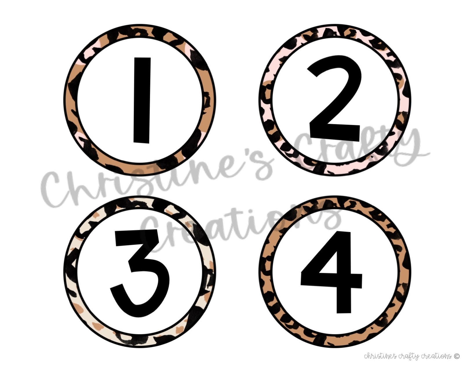 Leopard Book Box Labels L Editable - Etsy