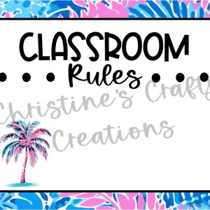 Preppy and Tropical Meet the Teacher Powerpoint L Editable - Etsy
