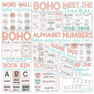 BOHO Classroom Decor Bundle - Etsy