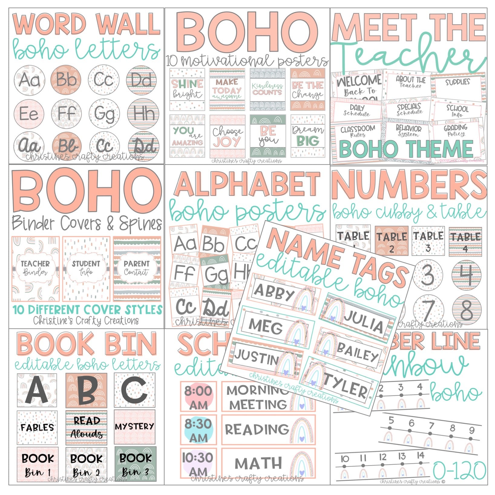BOHO Classroom Decor Bundle - Etsy