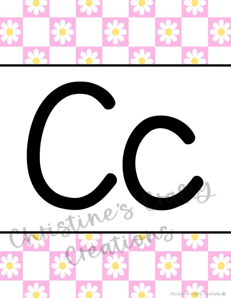 Retro Daisy Alphabet Posters - Etsy