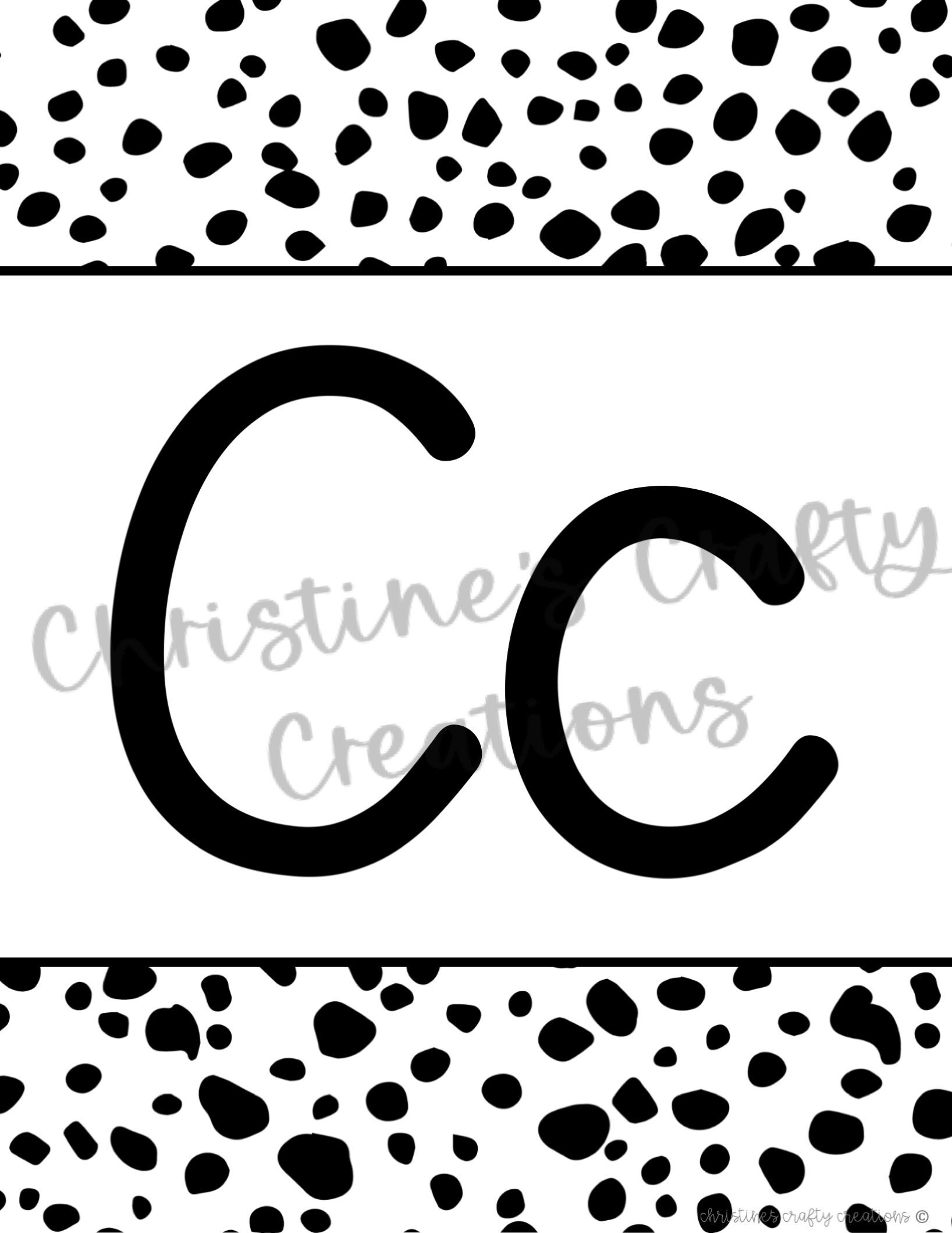 Preppy Dalmatian Alphabet Posters - Etsy