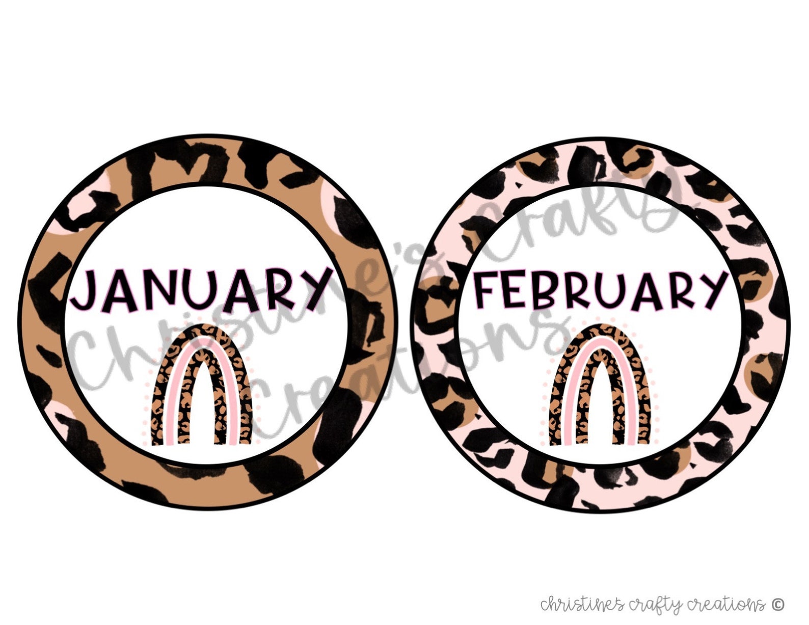 Leopard Birthday Chart Labels L Editable - Etsy