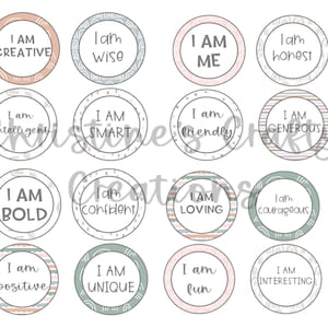 BOHO Affirmation Circles L Affirmation Mirror - Etsy