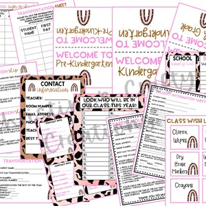 Leopard Meet the Teacher Night Packet L Editable Forms and Materials - Etsy