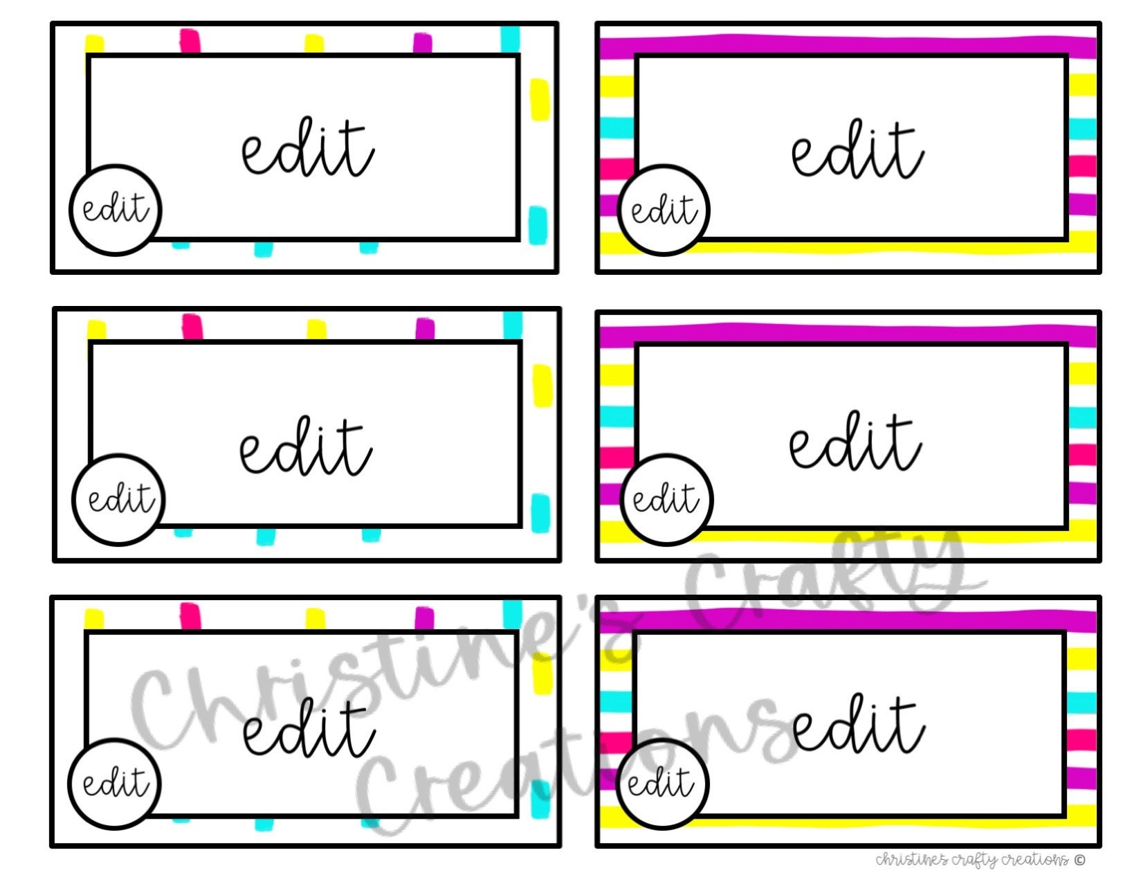 Bright Rainbow Boho Birthday Chart L Editable - Etsy