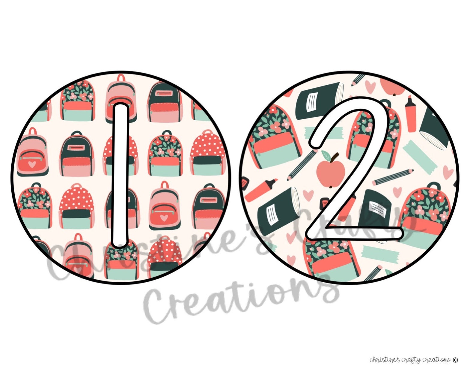 Preppy Dalmatian Table and Cubby Numbers - Etsy