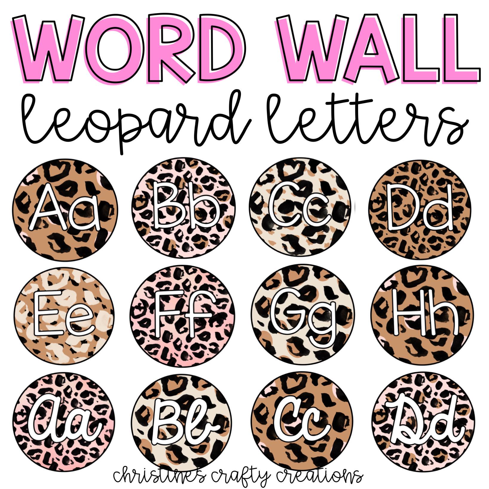 Leopard Word Wall Letters - Etsy