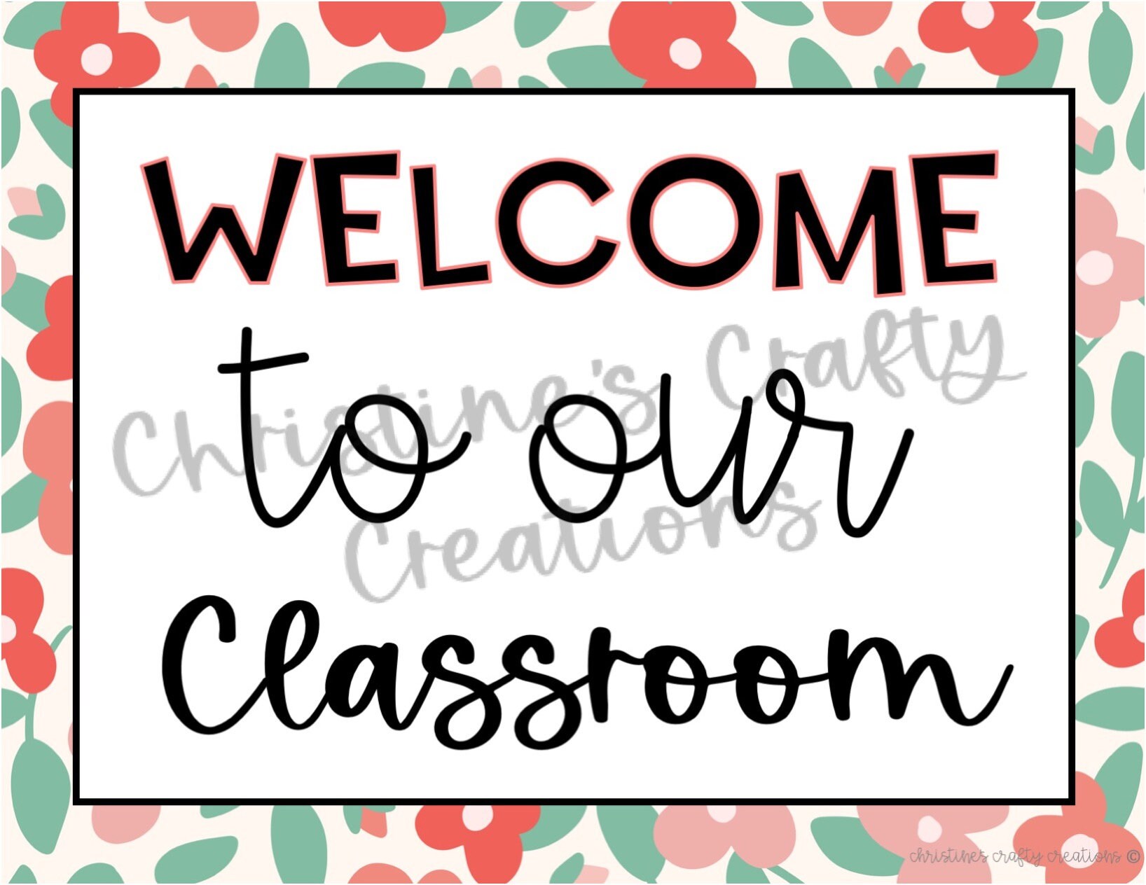 Preppy Dalmatian Welcome Sign L Editable Door Name Labels L Bulletin ...