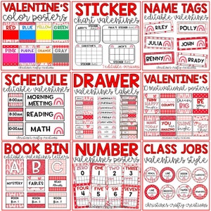 Valentine's Day Classroom Decor Bundle, Valentine's Day Classroom Decor ...