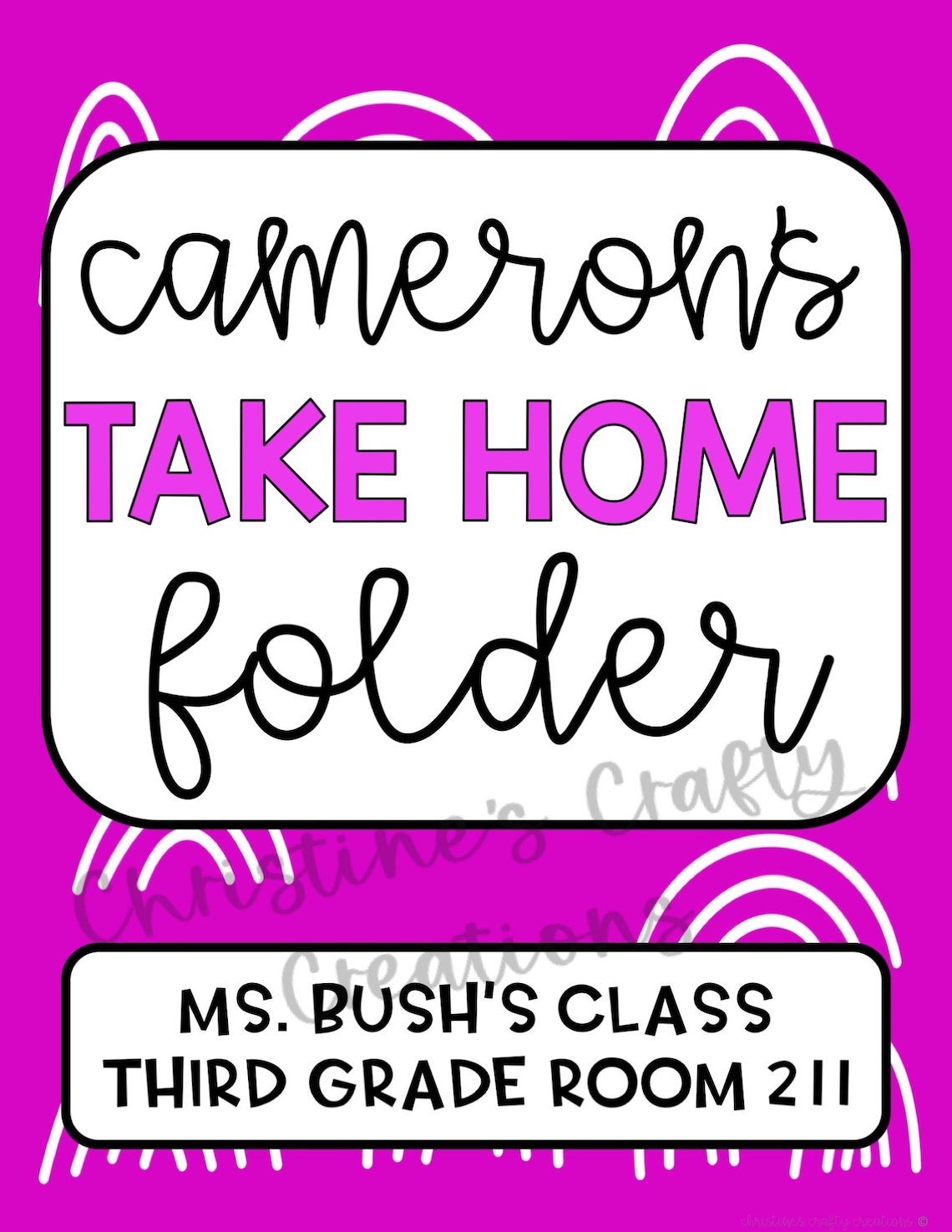 Bright Rainbow Boho Student Folder Covers L Editable - Etsy