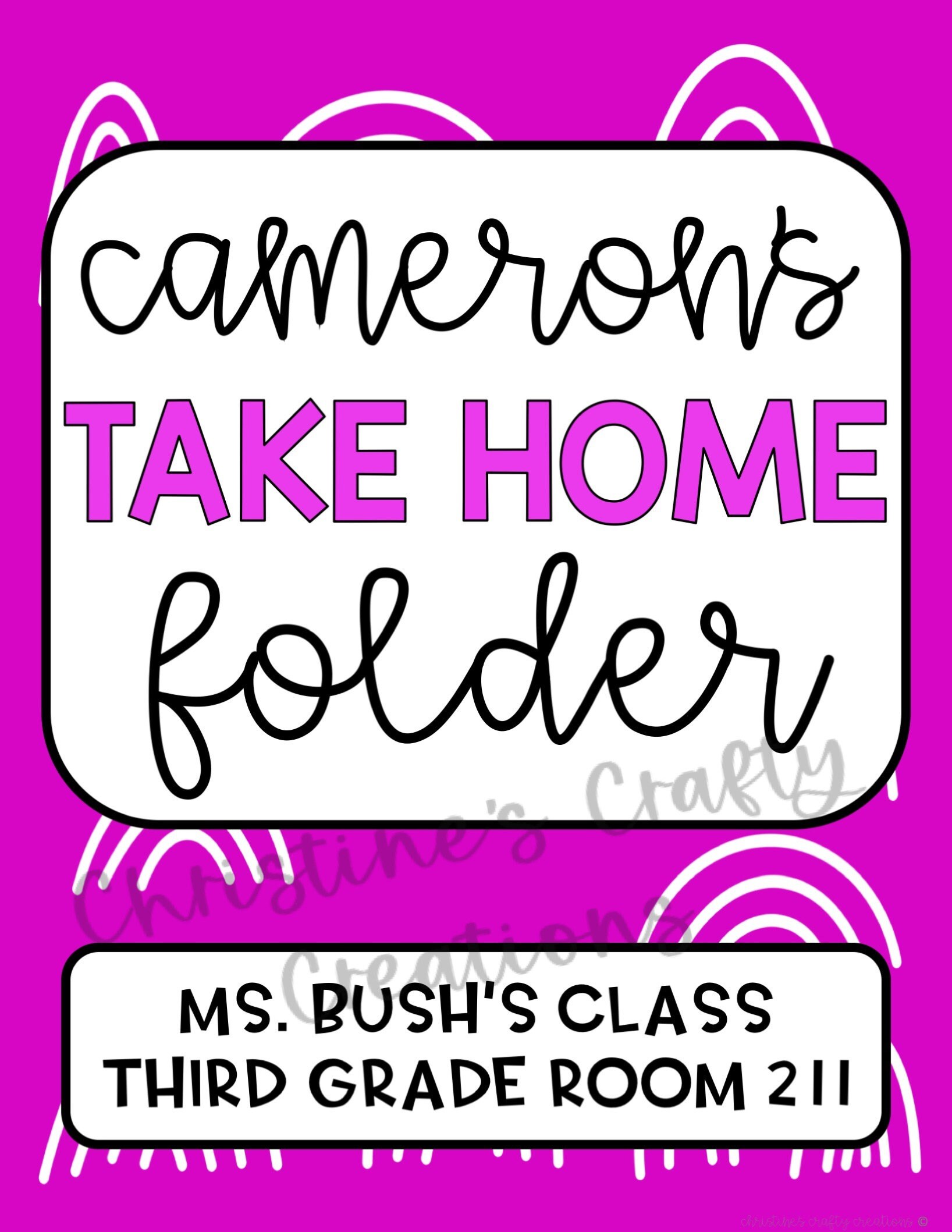 Bright Rainbow Boho Student Folder Covers L Editable - Etsy