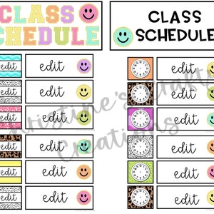 Groovy Leopard and Dalmatian Daily Schedule L Editable - Etsy