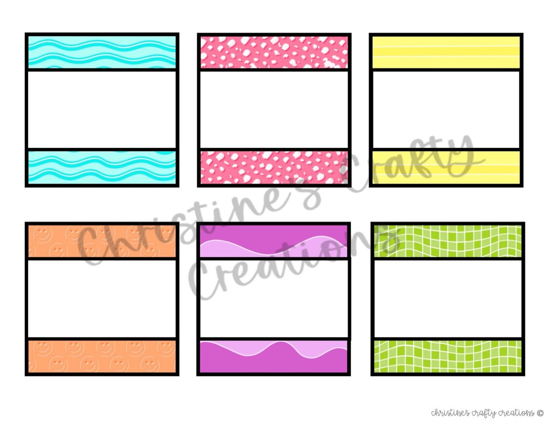 Groovy Leopard and Dalmatian Calendar Labels L Editable - Etsy