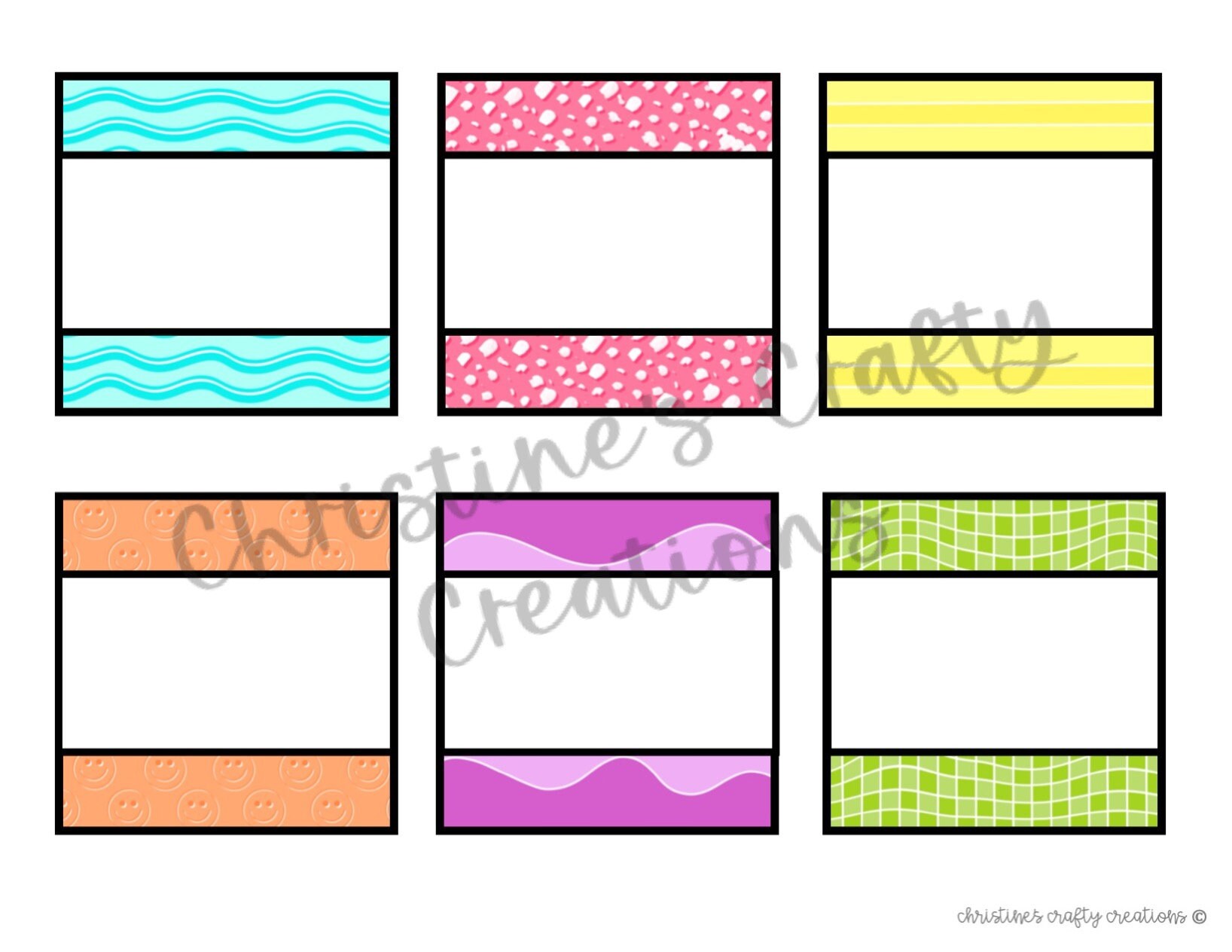 Groovy Leopard and Dalmatian Calendar Labels L Editable - Etsy