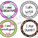 Groovy Leopard and Dalmatian Affirmation Circles L Affirmation Mirror ...
