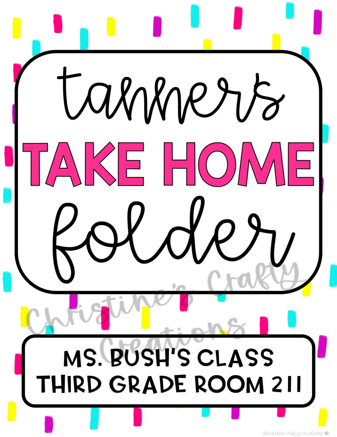 Bright Rainbow Boho Student Folder Covers L Editable - Etsy