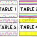 Bright Rainbow Boho Table and Cubby Numbers - Etsy