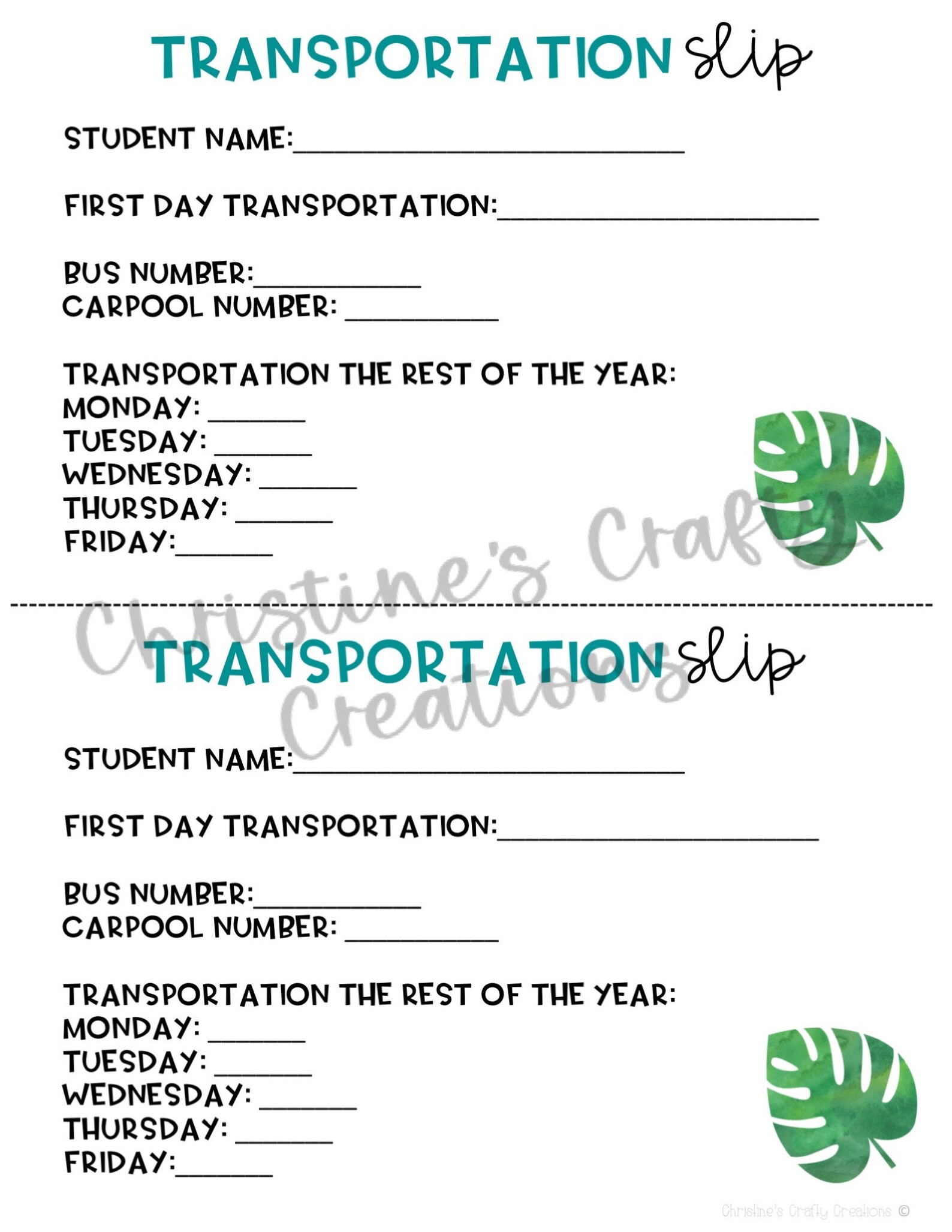 Tropical Leaves Meet the Teacher Night L Editable Forms and Materials L ...