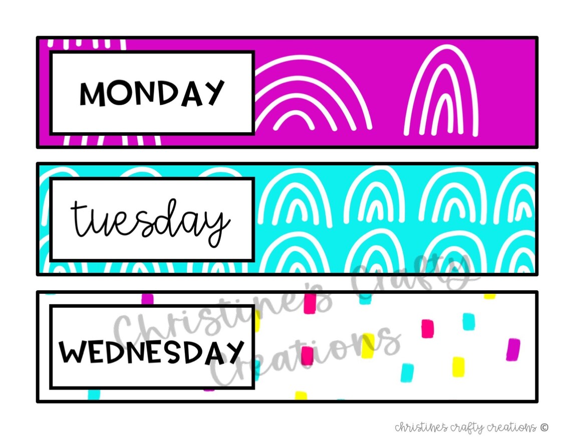 Bright Rainbow Boho 10 Drawer Labels L Editable - Etsy