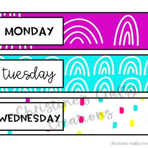 Bright Rainbow Boho 10 Drawer Labels L Editable - Etsy